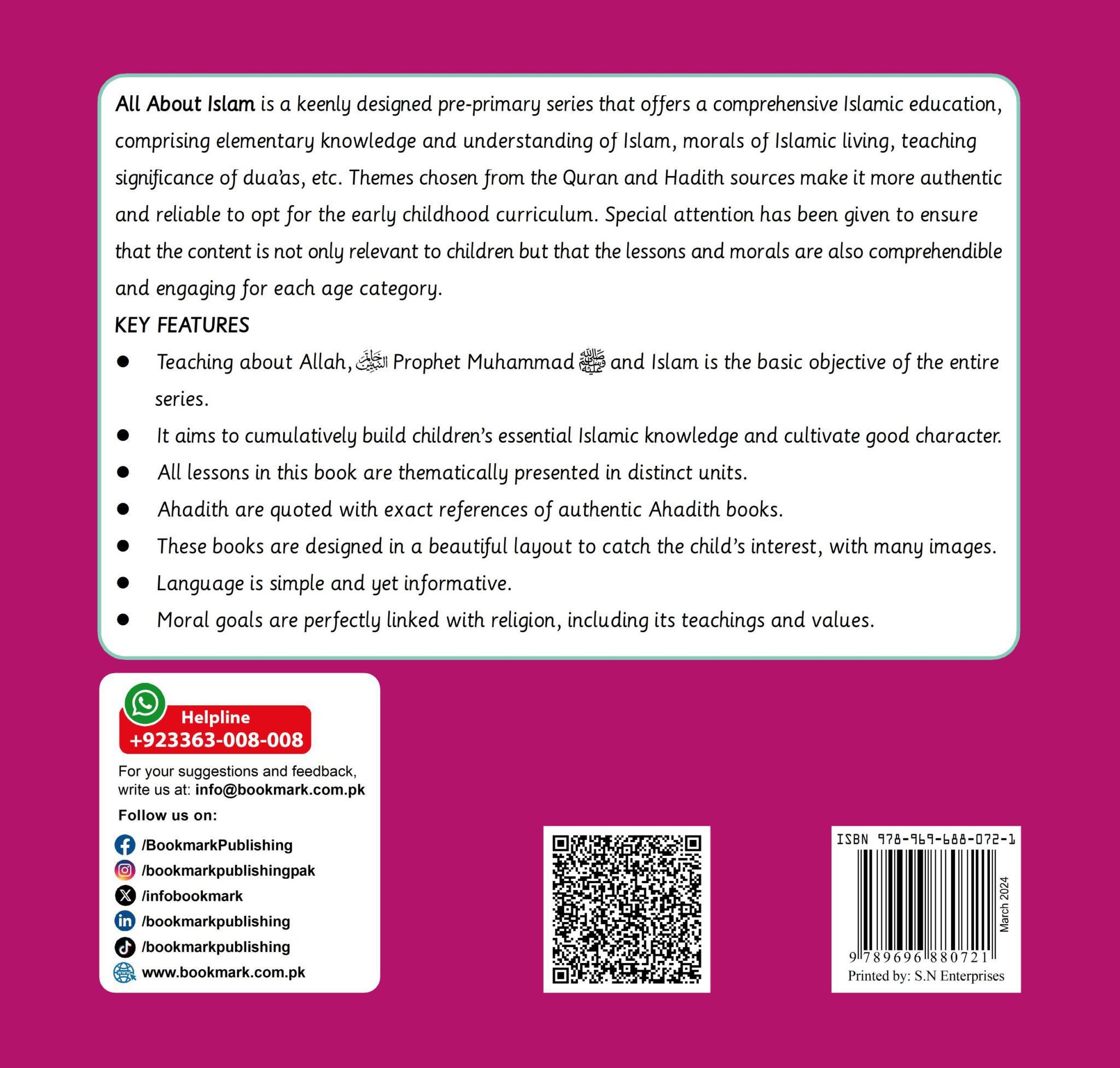All About Islam Pre-Primary Year 3 - Bookmark Publishing Pvt. Ltd
