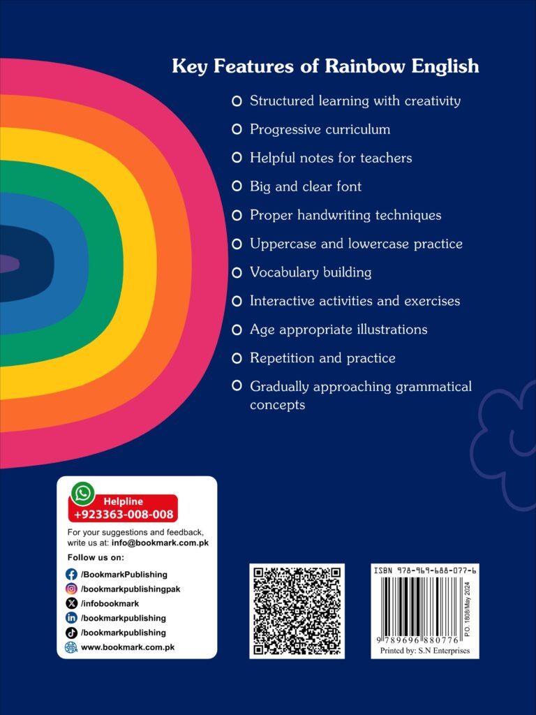 Rainbow – English Pre-Primary Year 1 - Bookmark Publishing Pvt. Ltd